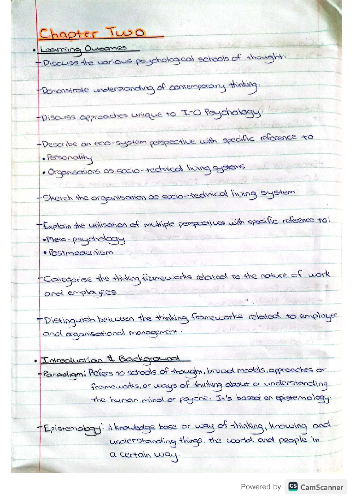 EIOP1524 Chapter 2: Psychological Schools & Contemporary Perspectives ...