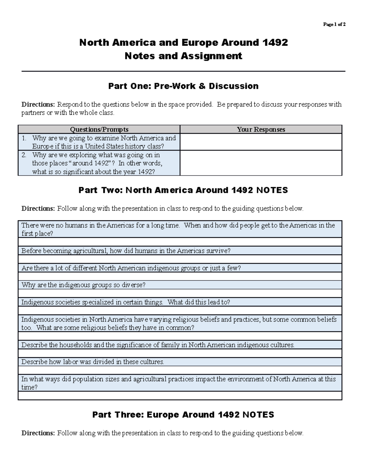 North+America+and+Europe+Around+1492+Notes+and+Assignment - Page 1 of 2 ...