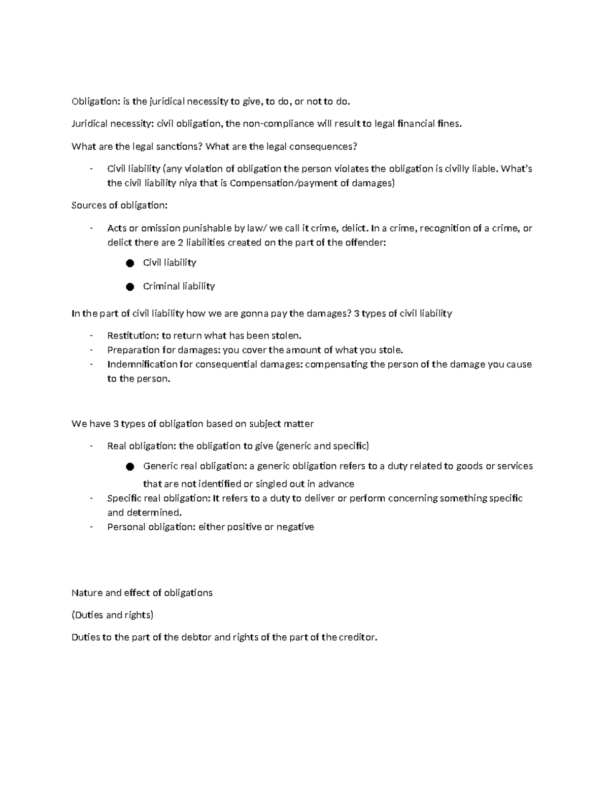 Obligation and Civil Liability: Understanding Legal Responsibilities in ...