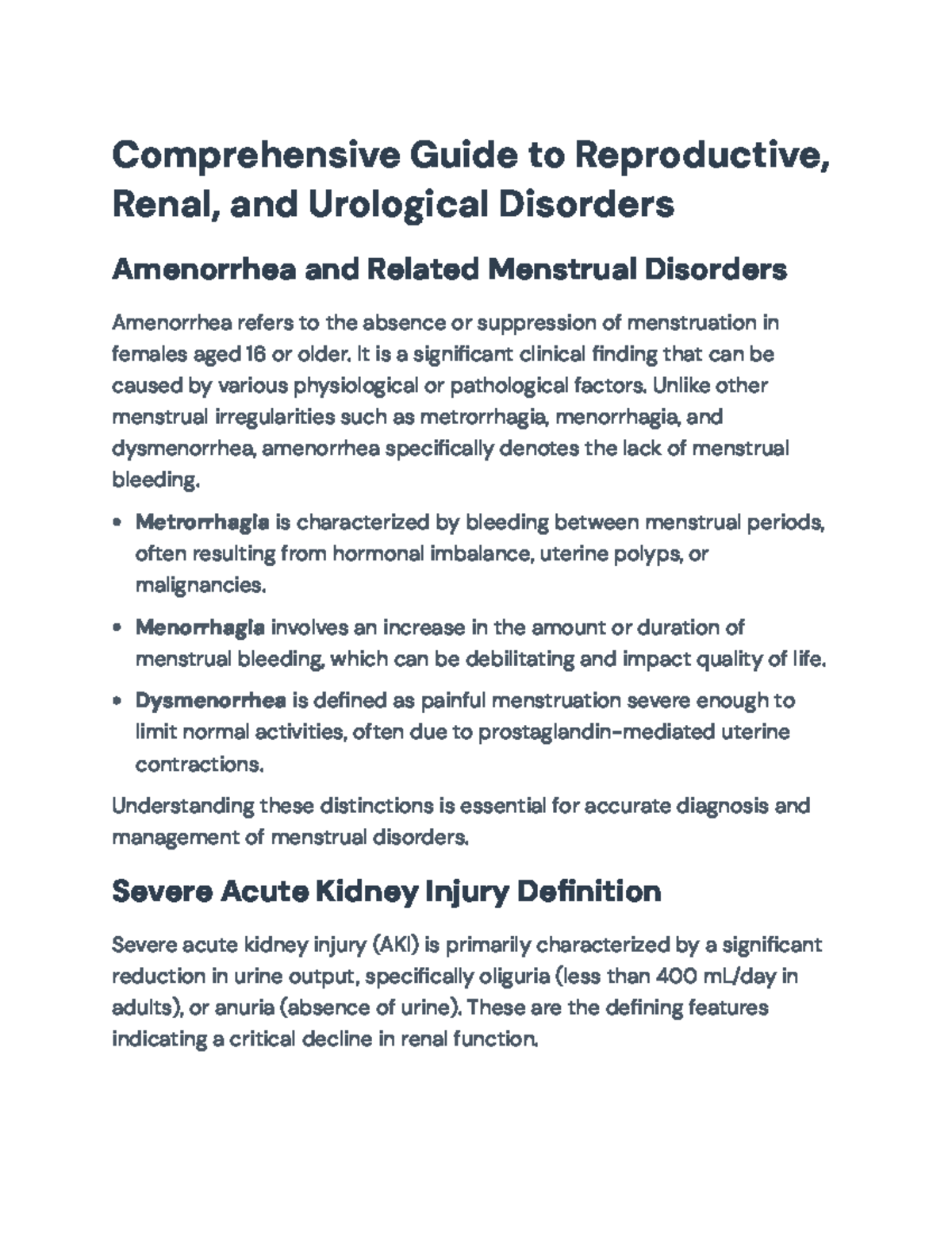 Comprehensive Guide to Reproductive, Renal & Urological Disorders (MED ...