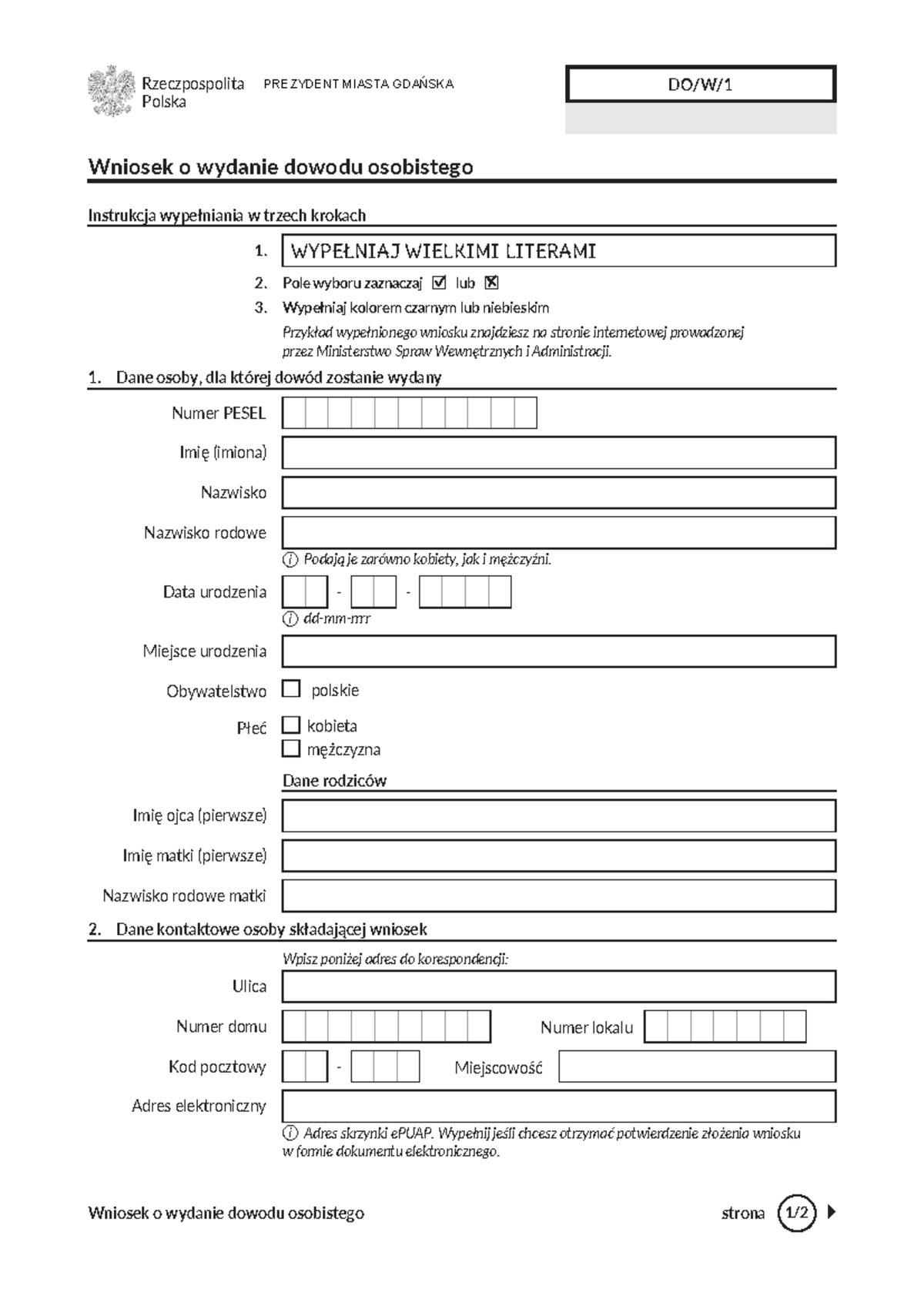 Wniosek o wydanie dowodu osobistego - Instrukcja krok po kroku - Studocu
