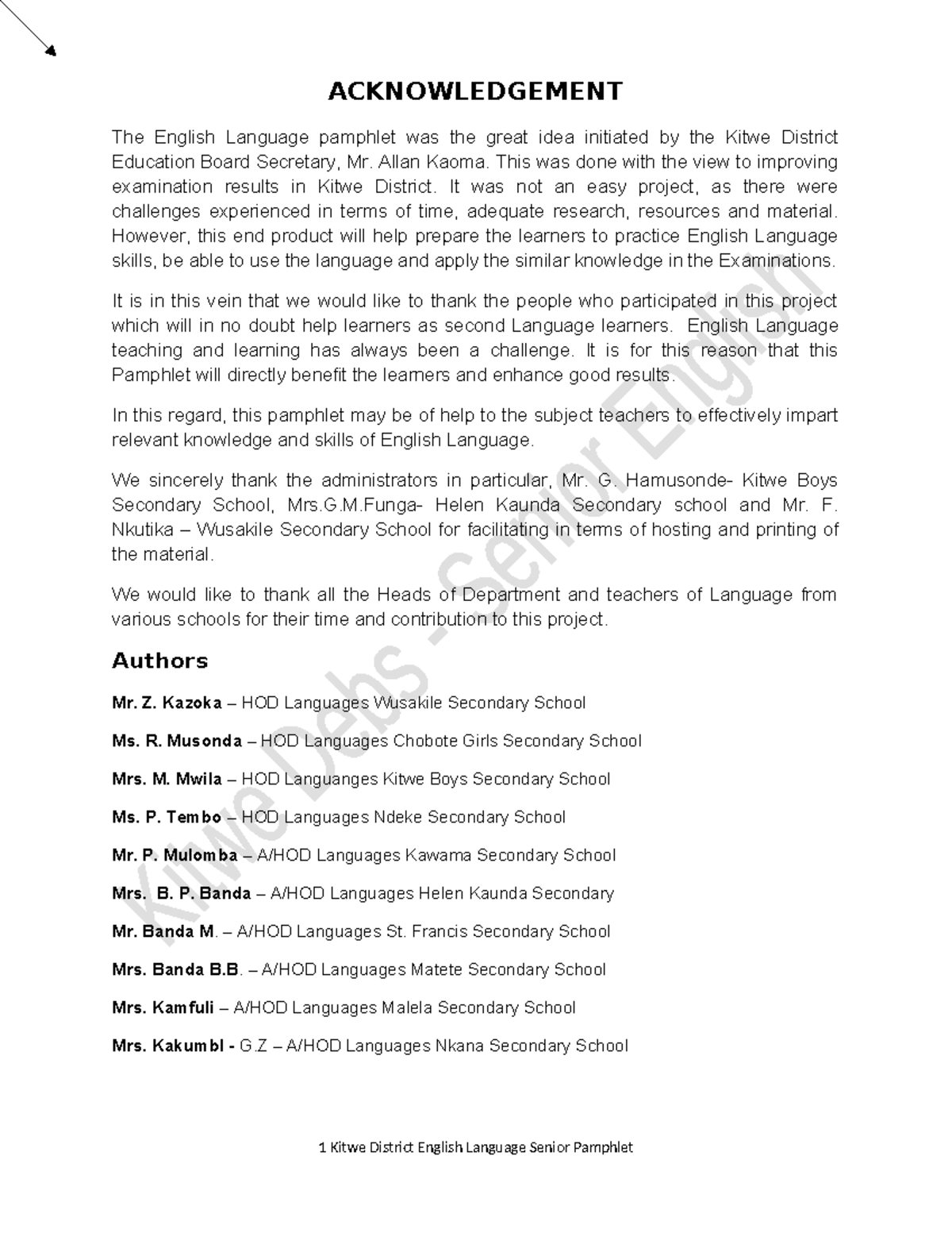 English Language Senior Pamphlet for G10-G12: Composition & Writing ...