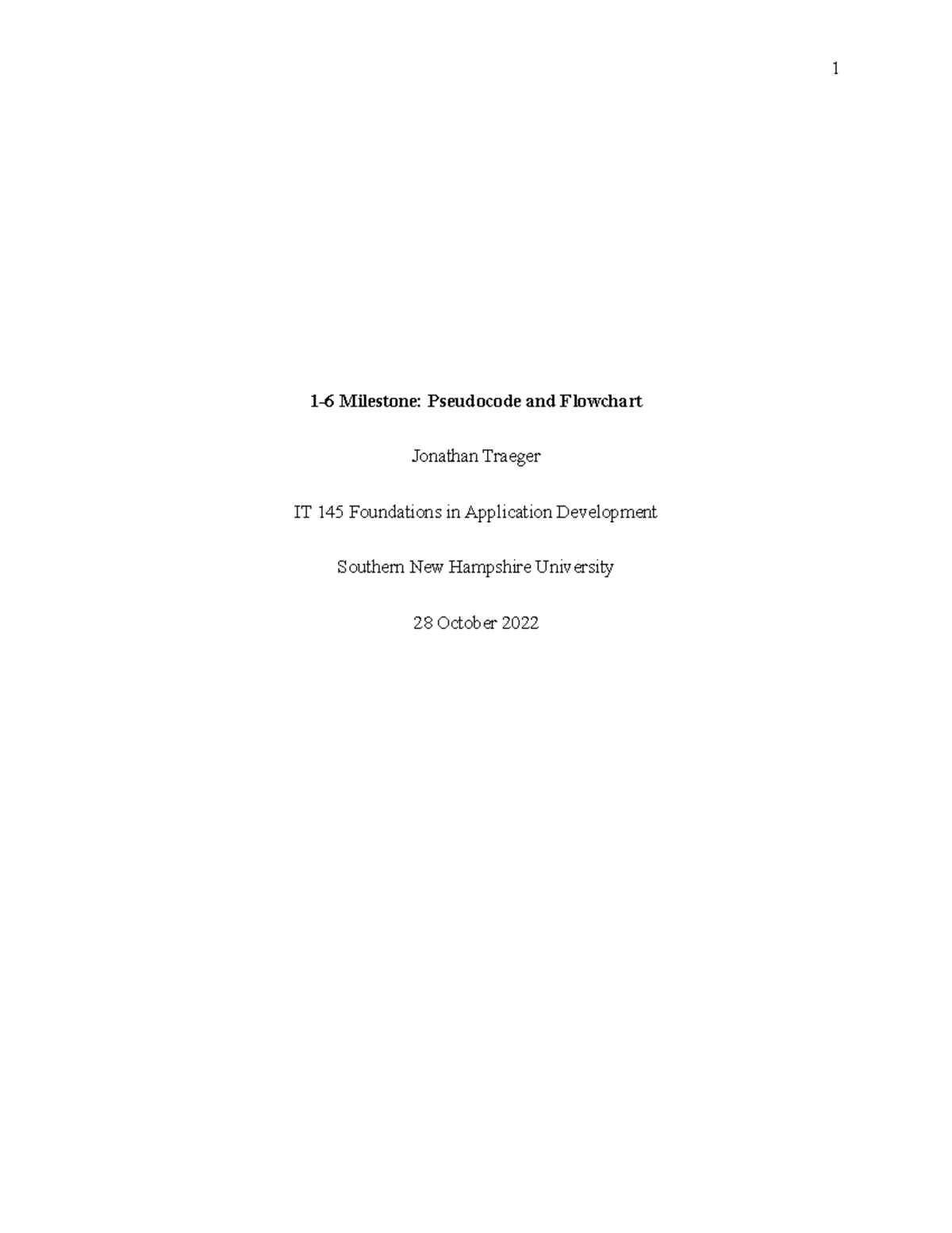 1 6 Milestone Pseudocode And Flowchart 1 1 6 Milestone Pseudocode And Flowchart Jonathan