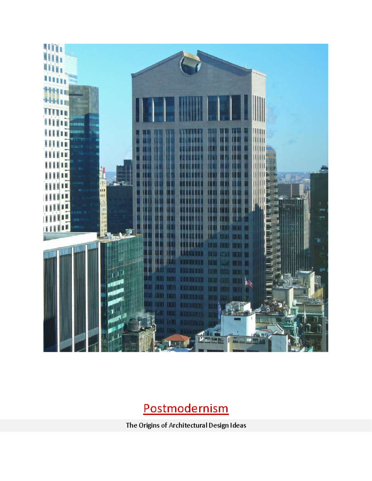 Postmodernism Architecture Movements: Origins & Key Examples - Studocu