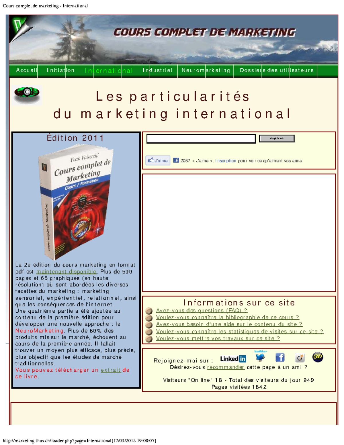 Cours Complet de Marketing International - Introduction et Concepts ...