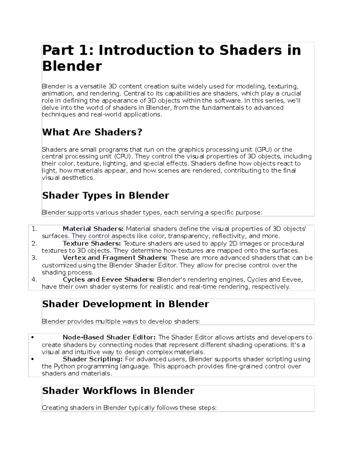 Blender Shader 7 - Notes - Part 1: Introduction to Shaders in Blender ...