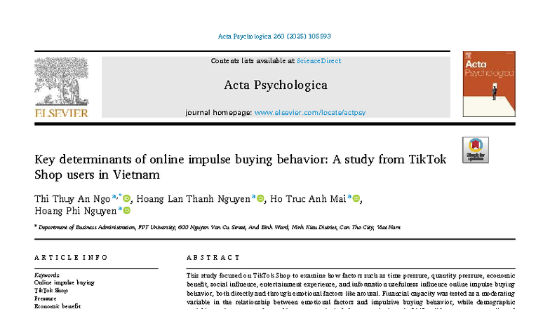 Key Determinants of Online Impulse Buying Behavior: Insights from ...