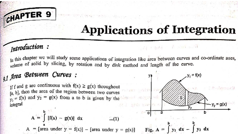 CHAPTER 9 Applications of Integration: Area, Volume, and Curve Length ...
