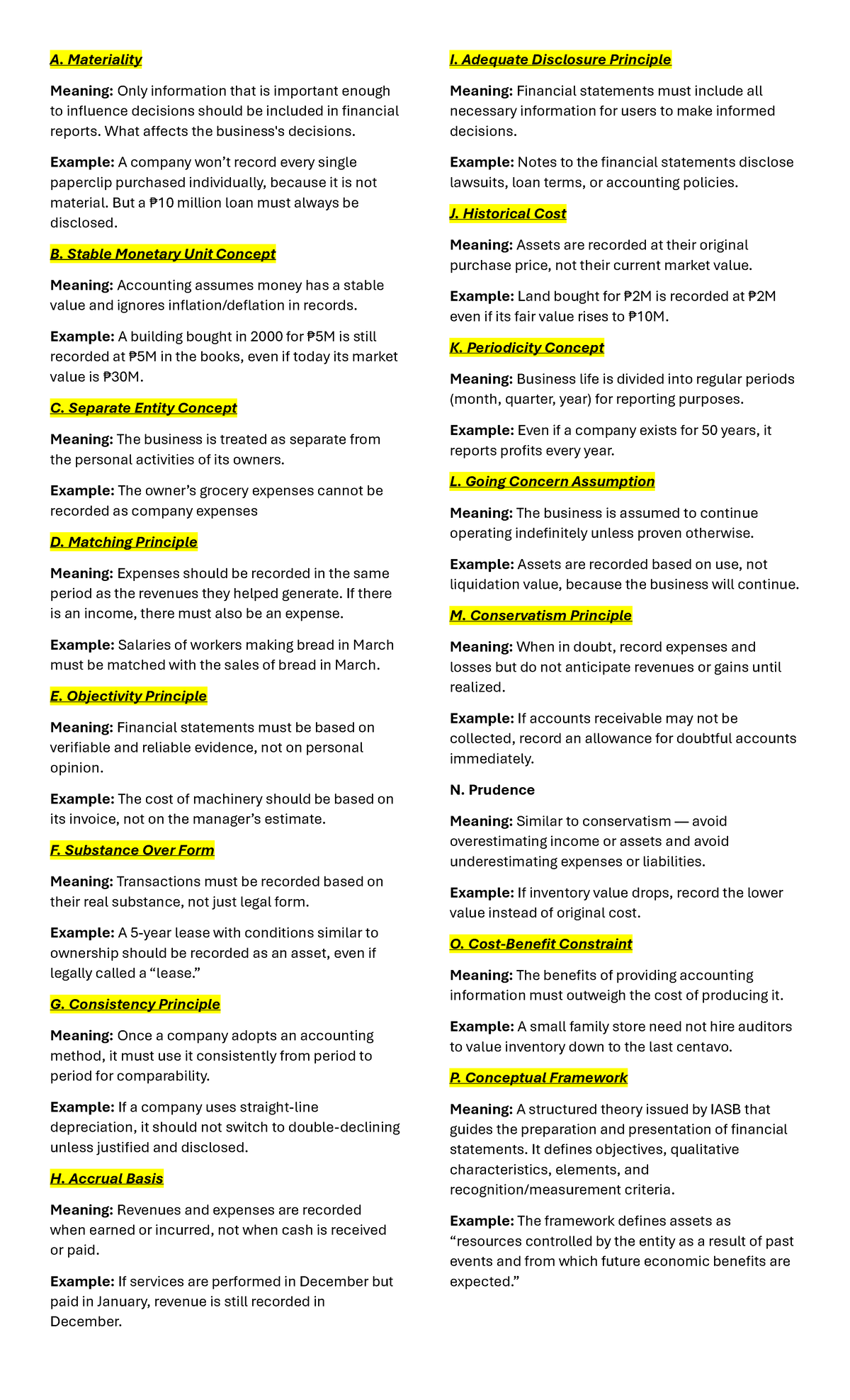 CFA 101: Summary of Key Accounting Principles and Concepts - Studocu