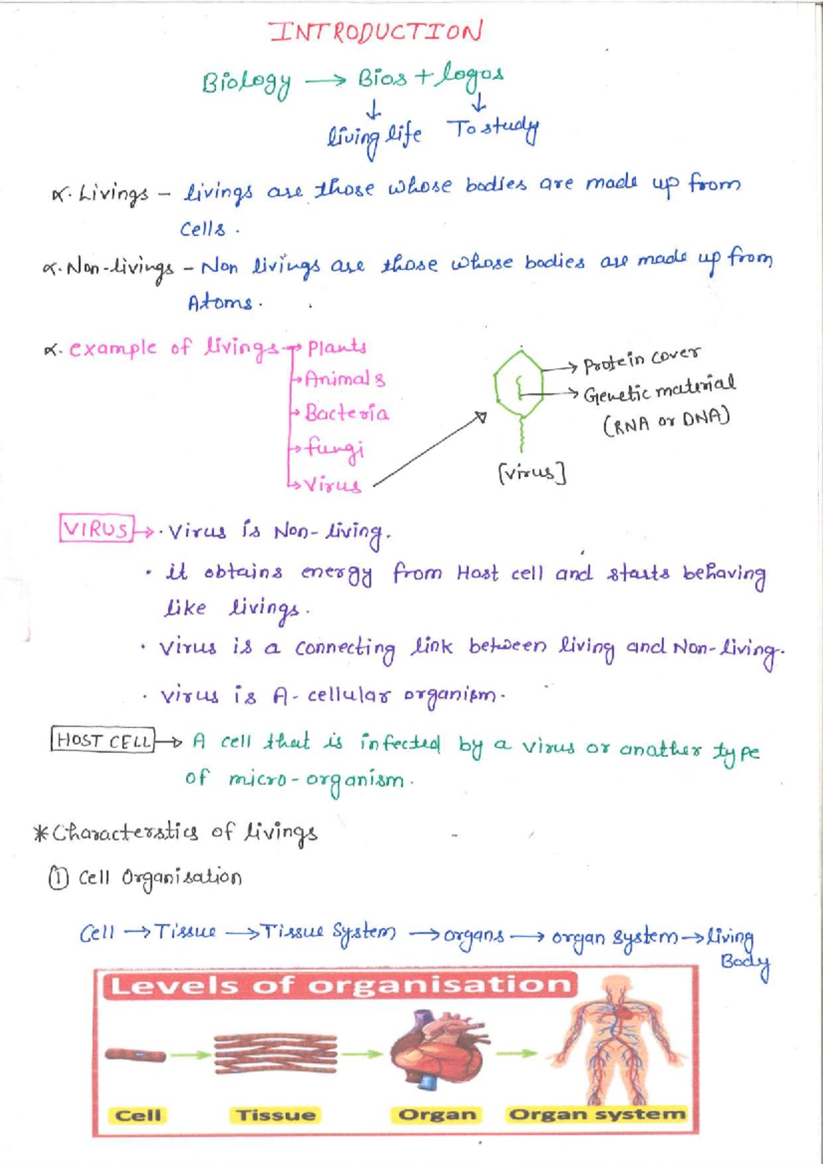 Complete Biology Notes (English Medium) Part-1 429434 crwill ...