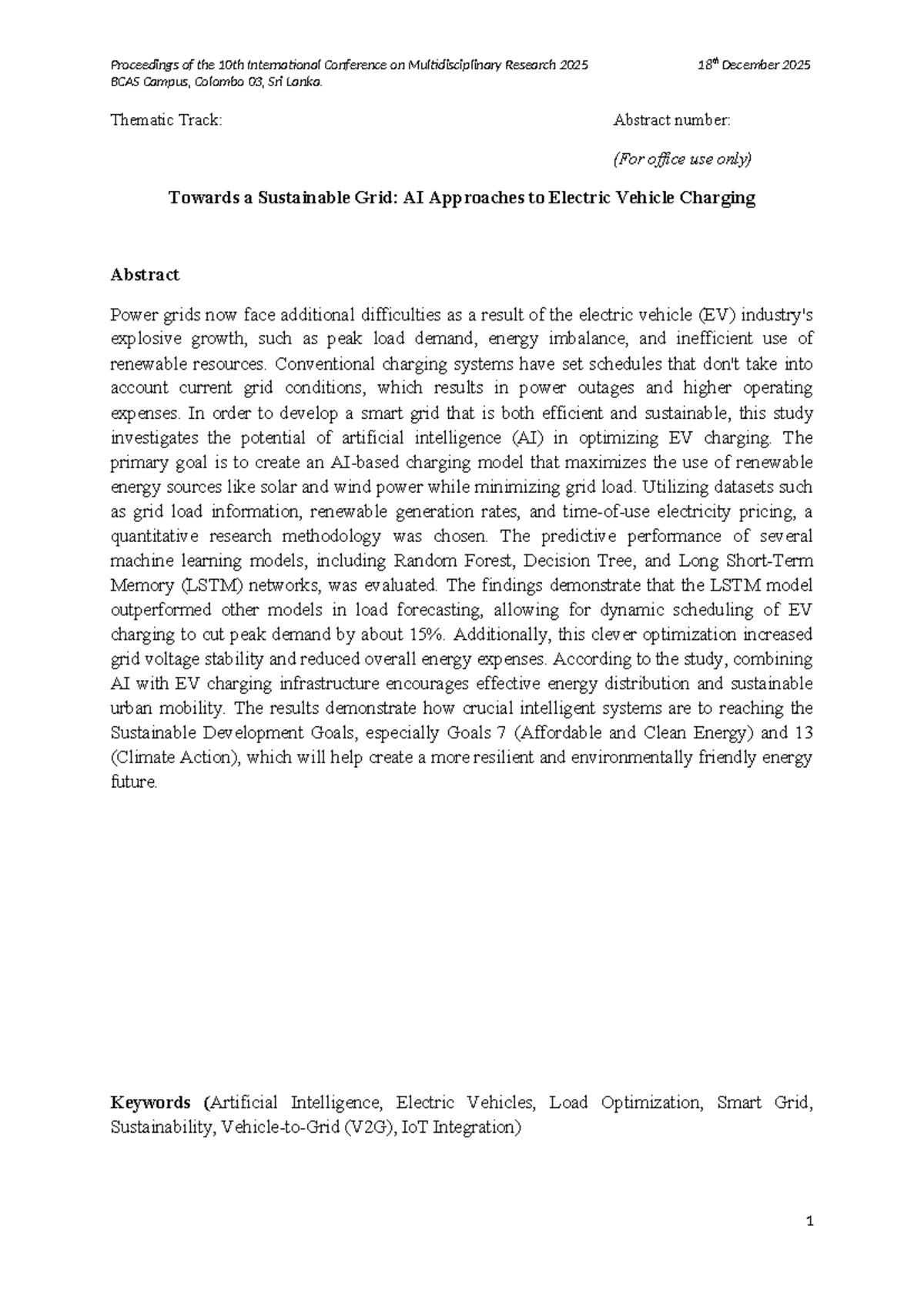 ICMR 2025: AI-Driven EV Charging Optimization for Sustainable Grids ...