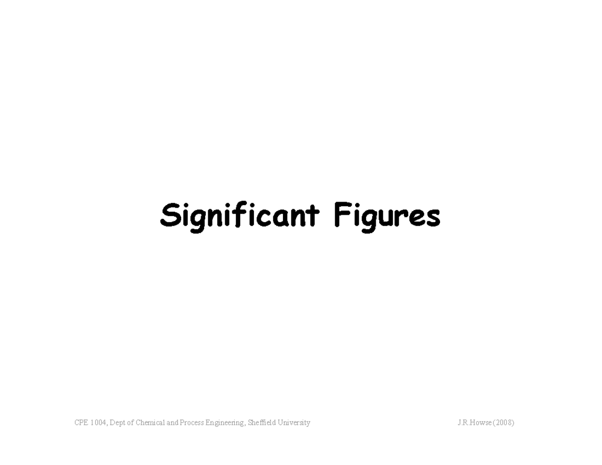 Significant Figures and Scientific Notation CPE 1004 - Studocu