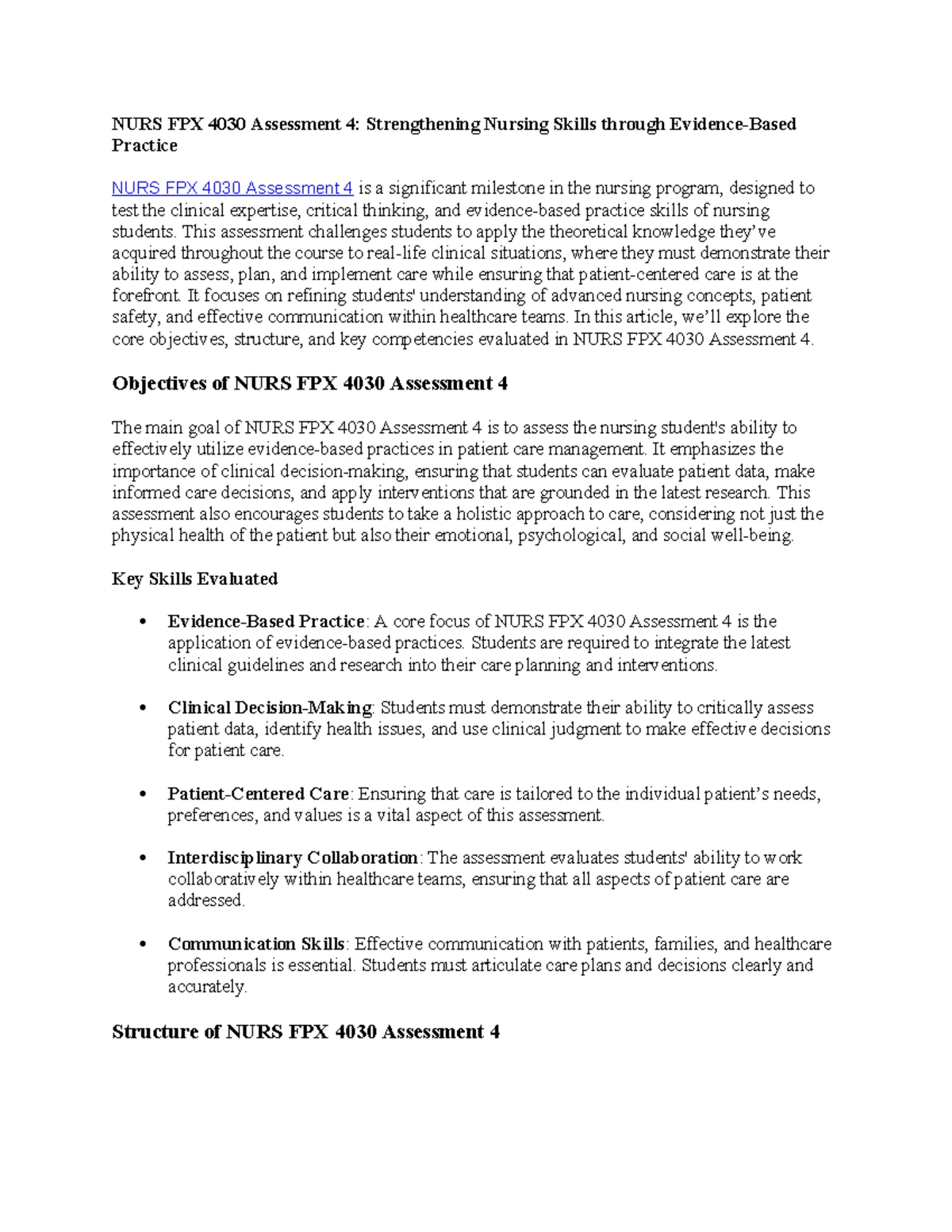 Leadership & Collaboration in Nursing: Insights from NURS FPX 4005 Assessments - Studocu