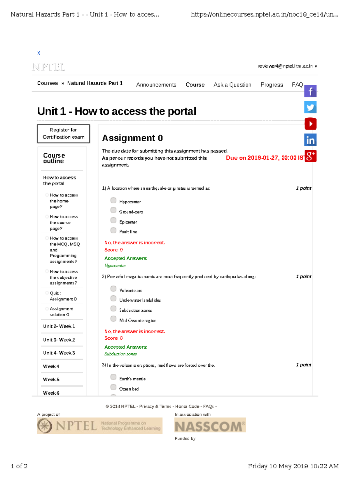 Natural Hazards Part 1: Study Material & Assignments Overview - Studocu