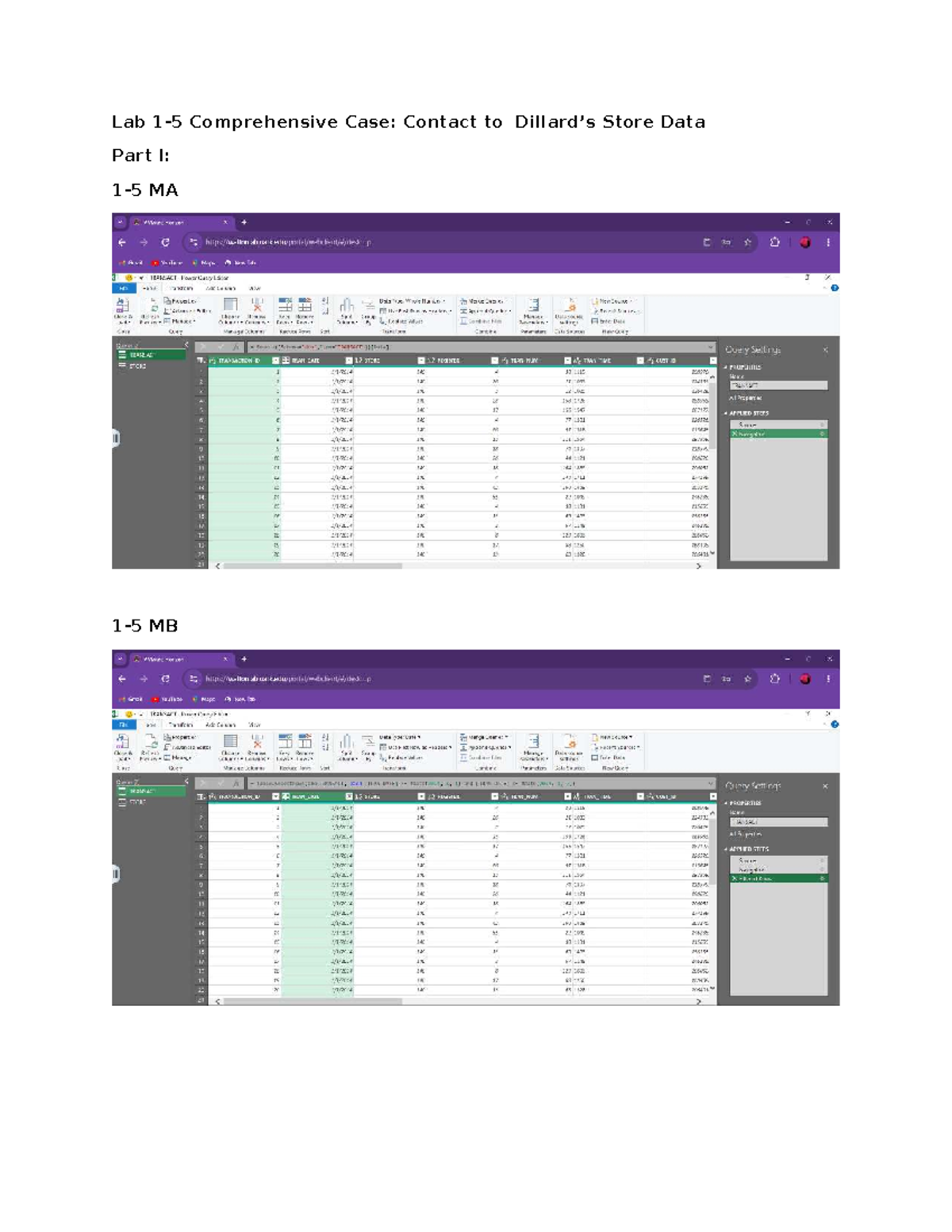 Lab Comprehensive Case: Data Visualization Tools Overview (MA MB TB ...