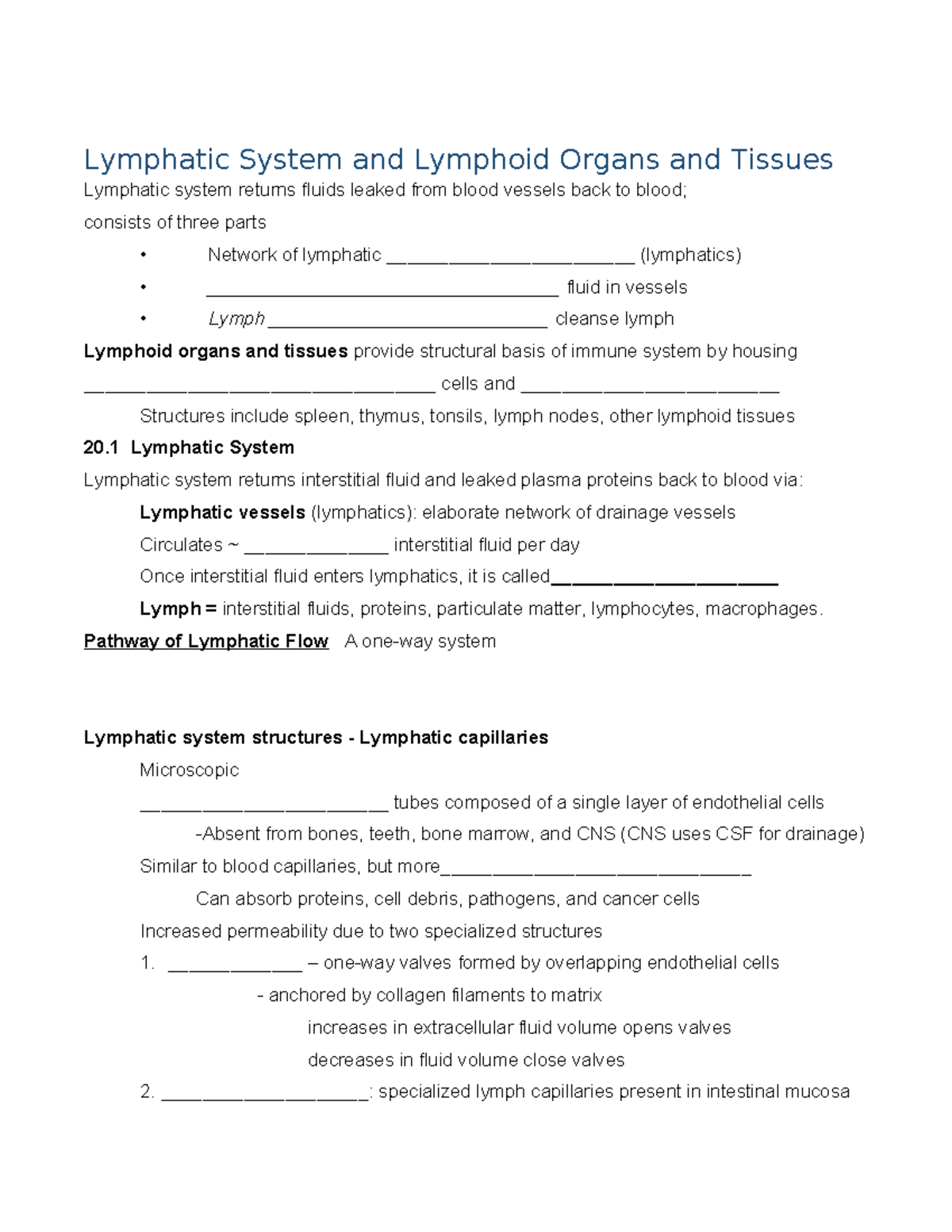 Lymphatic System Overview: Structures, Functions, and Disorders (BIO ...