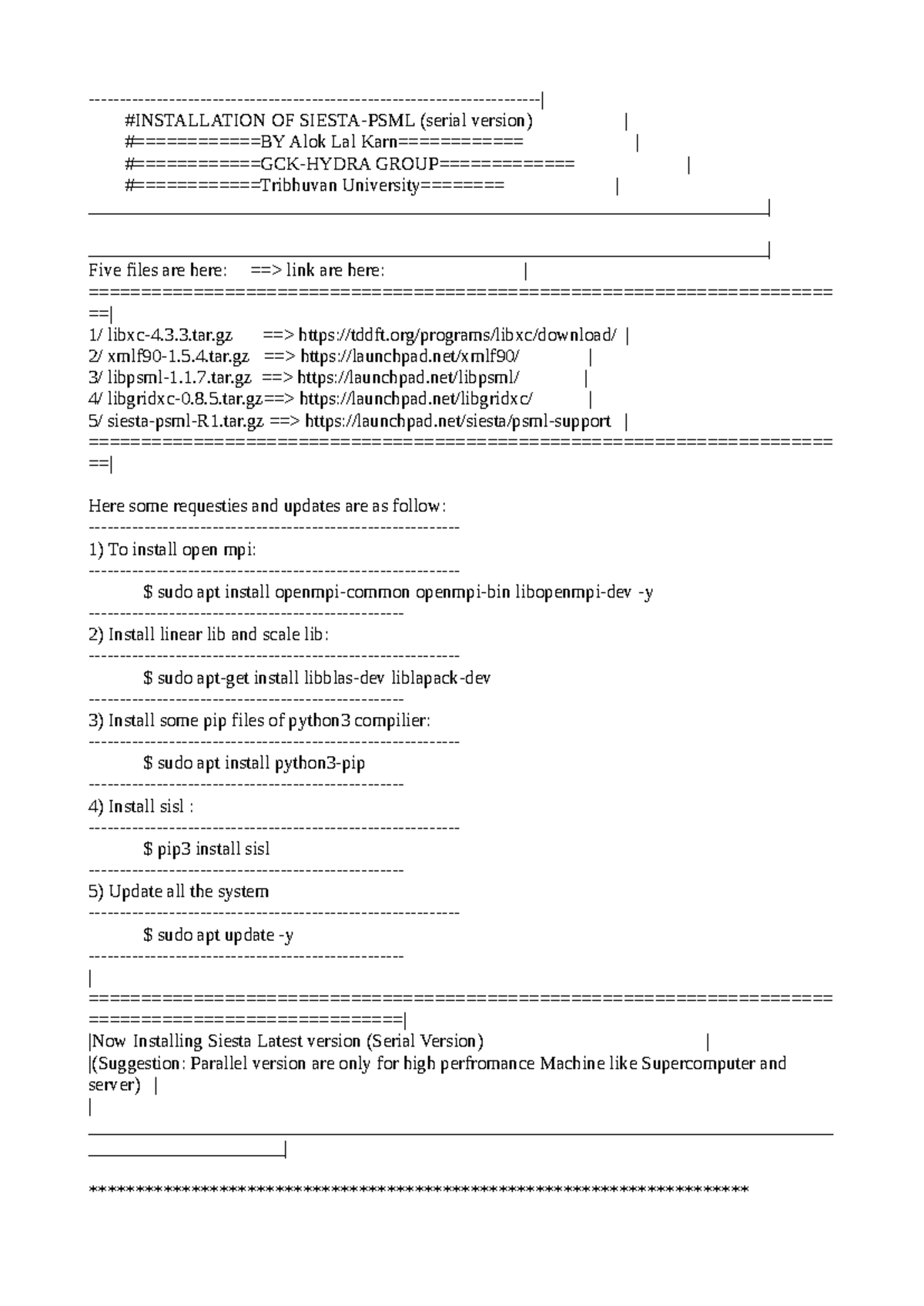 Installation of Siesta in Serial Mode -| #INSTALLATION OF SIESTA-PSML ...