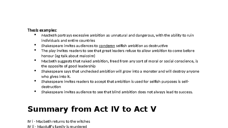 Macbeth Analysis: Ambition's Destructive Nature in Shakespeare's Play ...