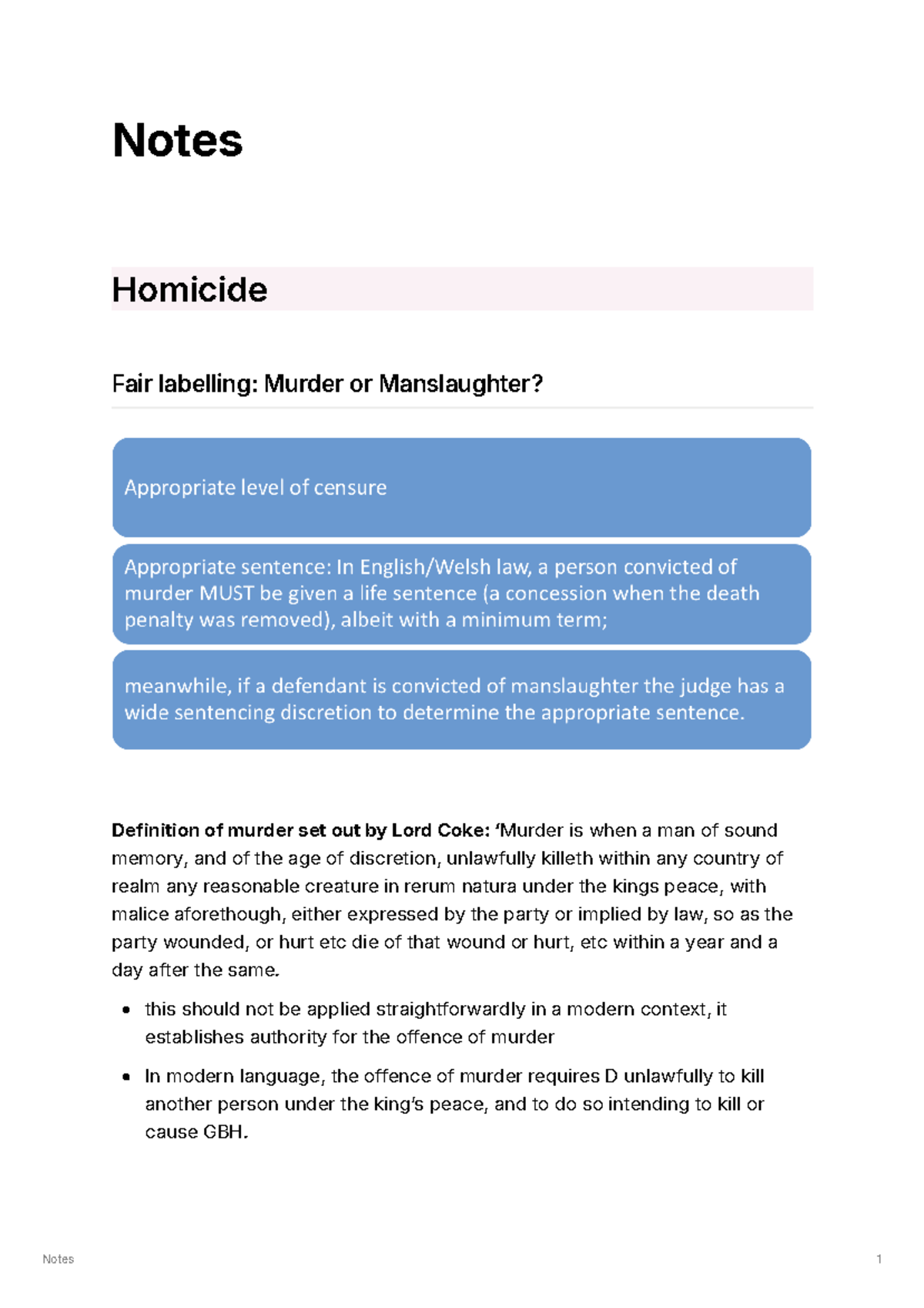 Homicide Notes: Understanding Murder and Manslaughter Definitions and ...