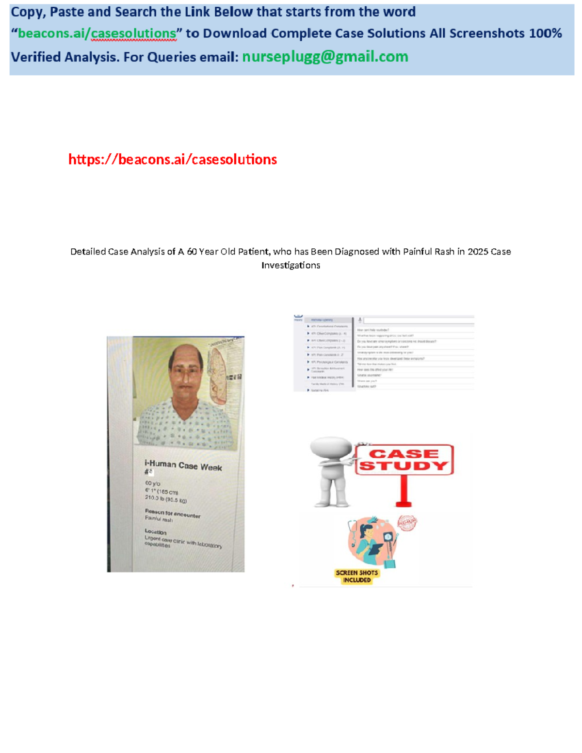 Case Study: Nursing Interventions for Critical Patient Scenarios (NUR ...
