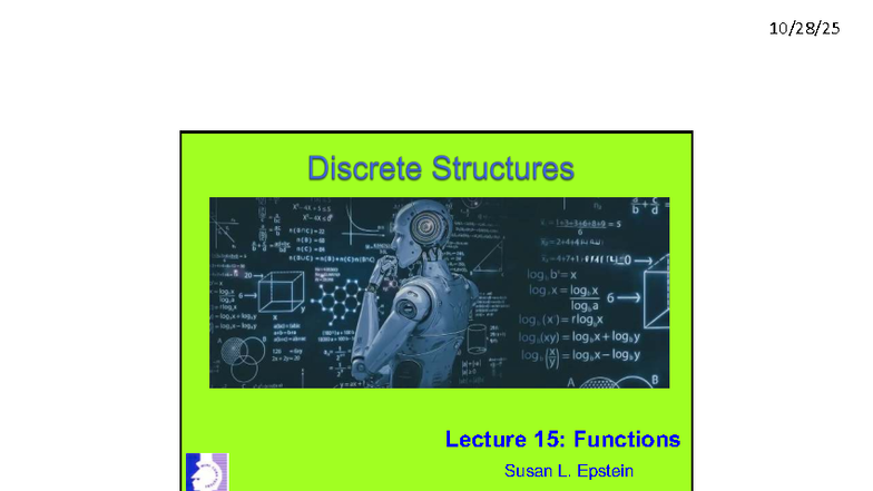 CSCI 150 Lecture 15: Exploring Functions and Their Properties - Studocu