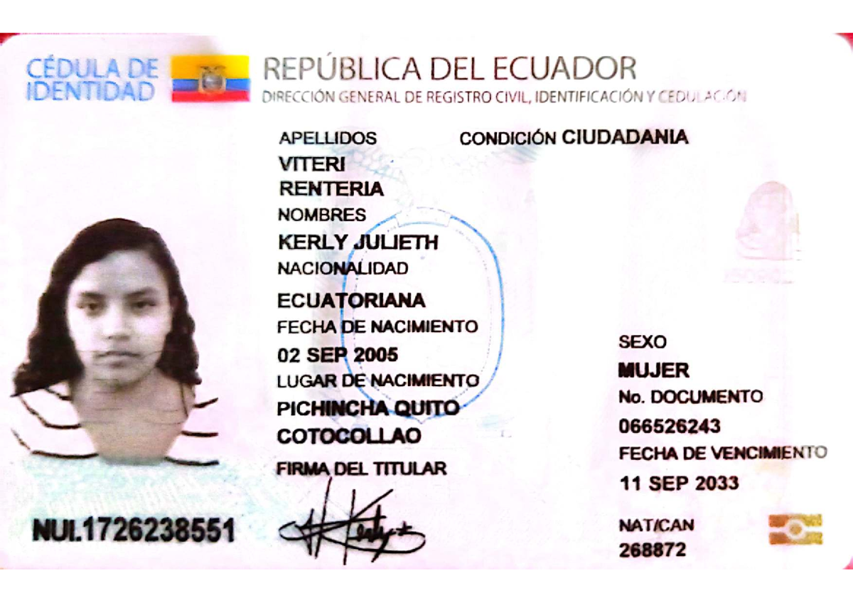 Cam Scan - ninguna - Matematicas - CÉDULA DE REPUBLICA DEL ECUADOR ...