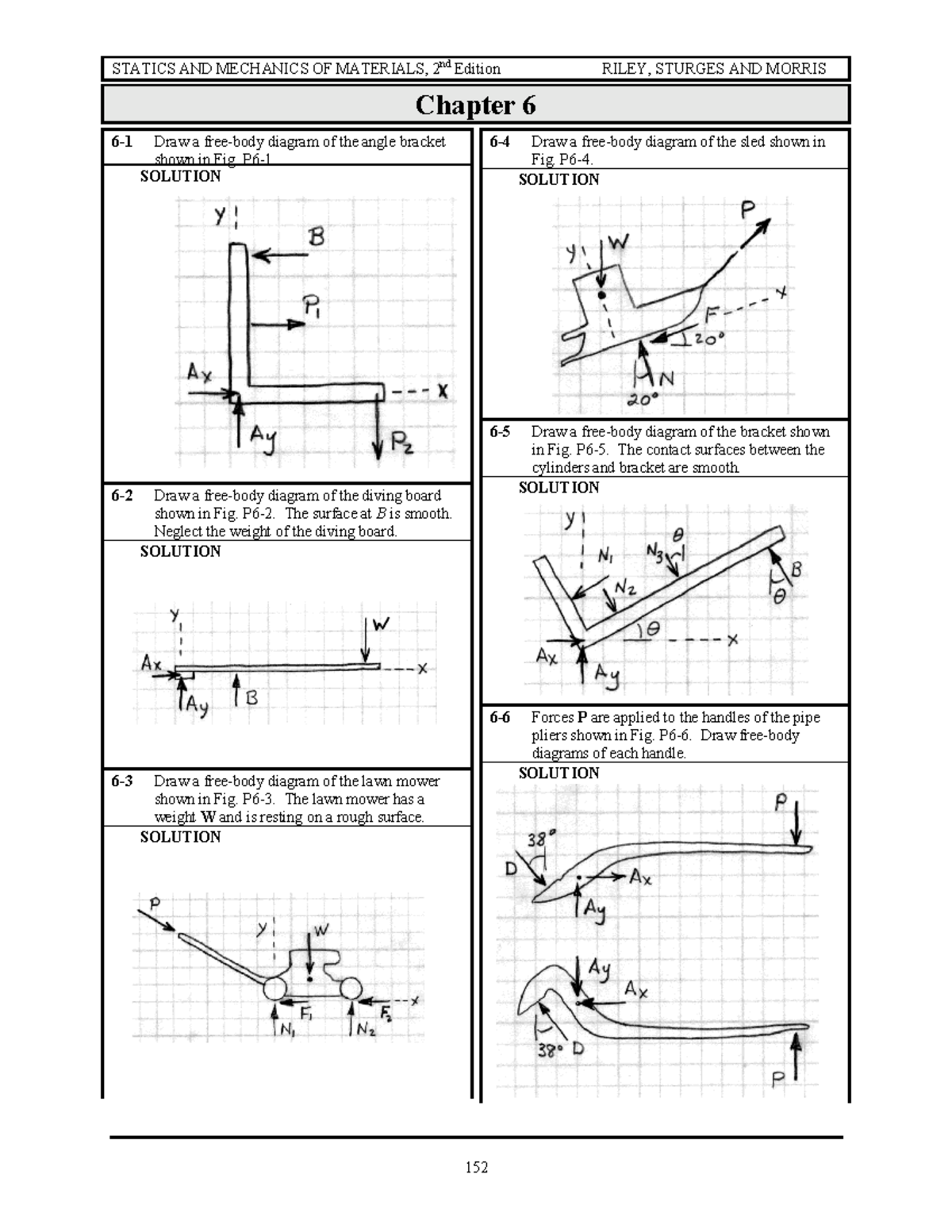 Statics and Mechanics of Materials 2nd Riley Ch 06 Free-Body Diagrams ...