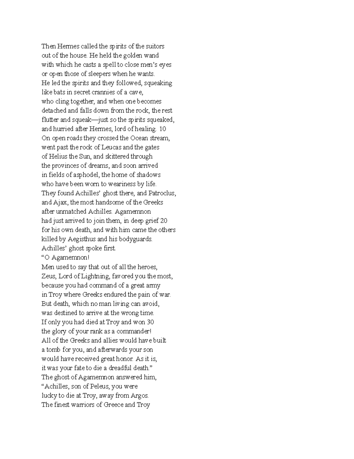 Odyssey Book 24: The Return of Odysseus & Fall of the Suitors - Studocu