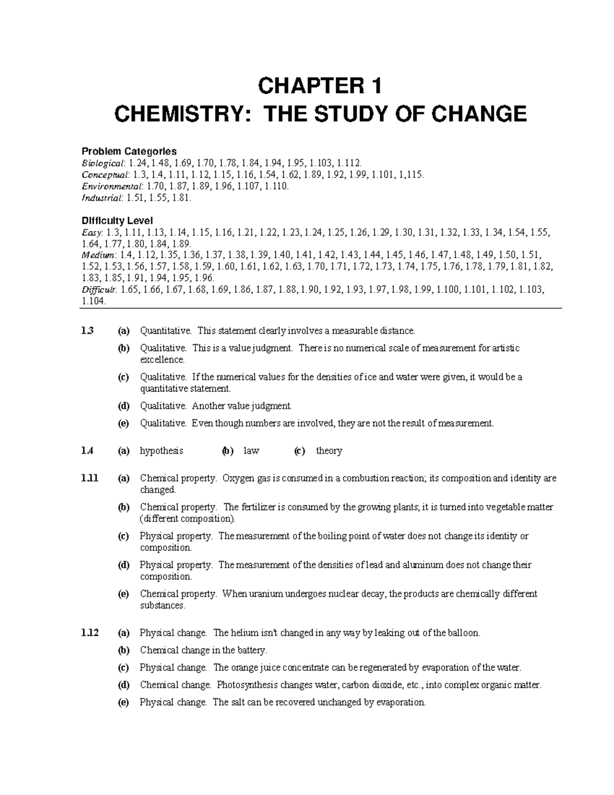 The solutions of Chemistry by Raymond Chang 12th(11th also OK) chapter ...