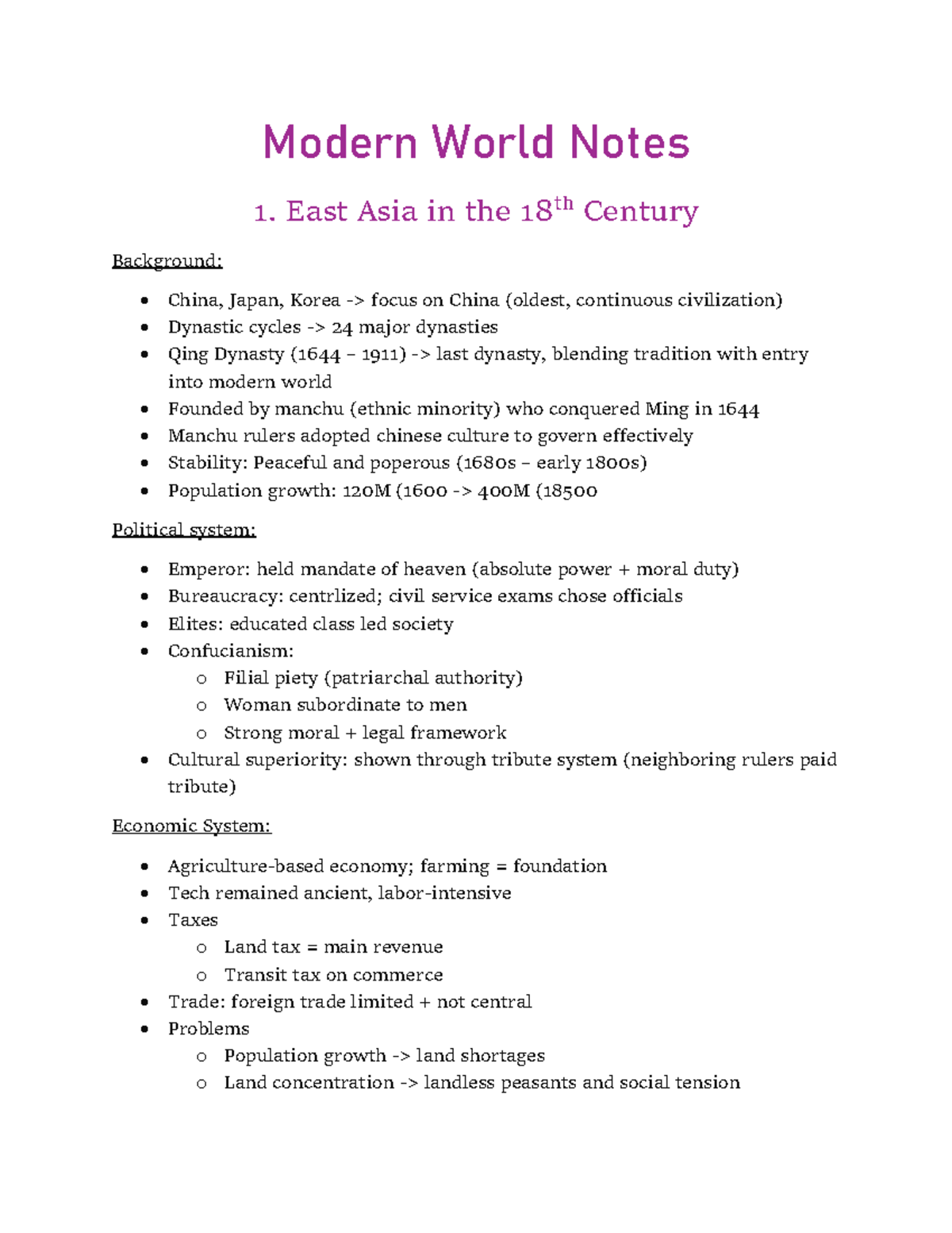 Modern World History: Key Events & Social Changes Analysis (HIST 101 ...