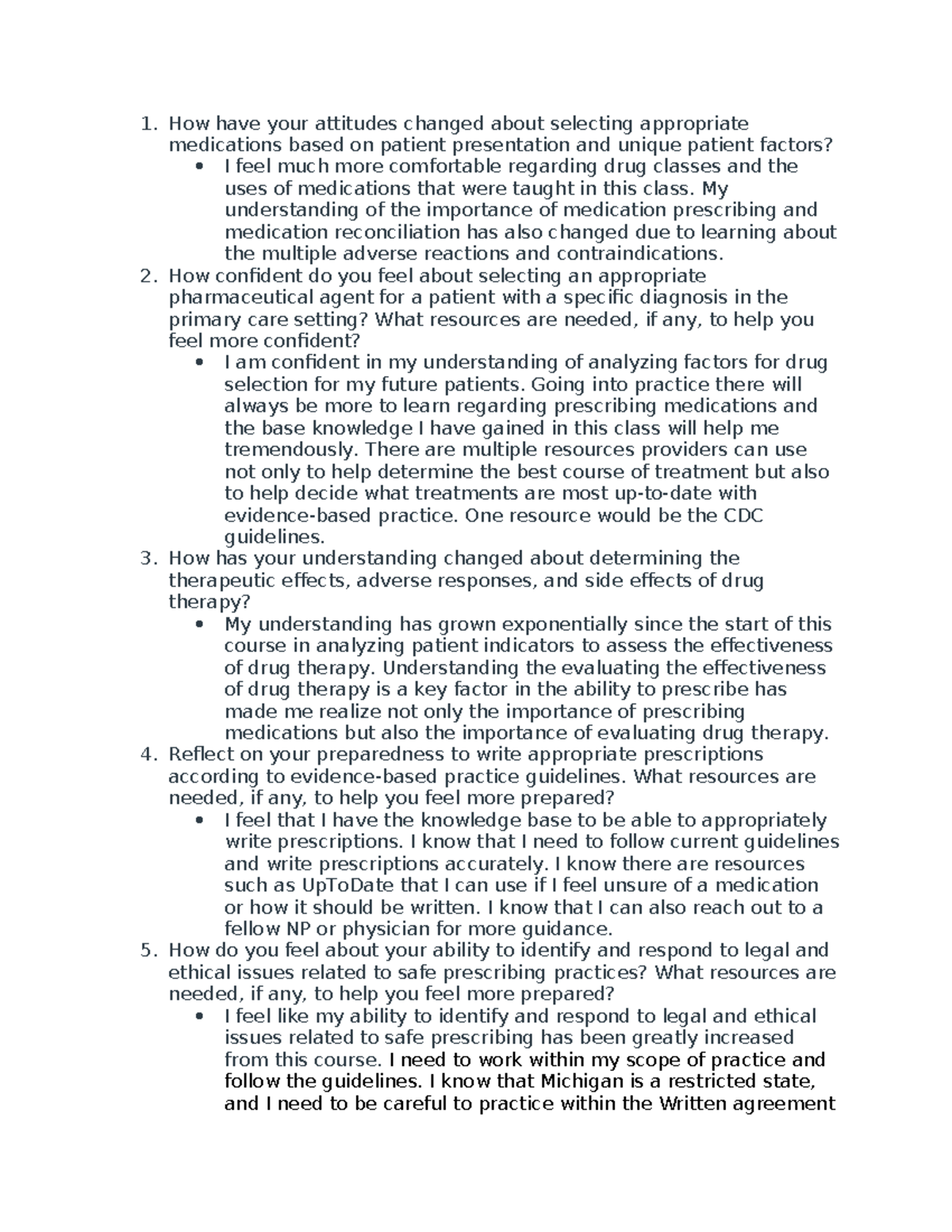 Final Reflection on Medication Management in NUR 566 - Studocu