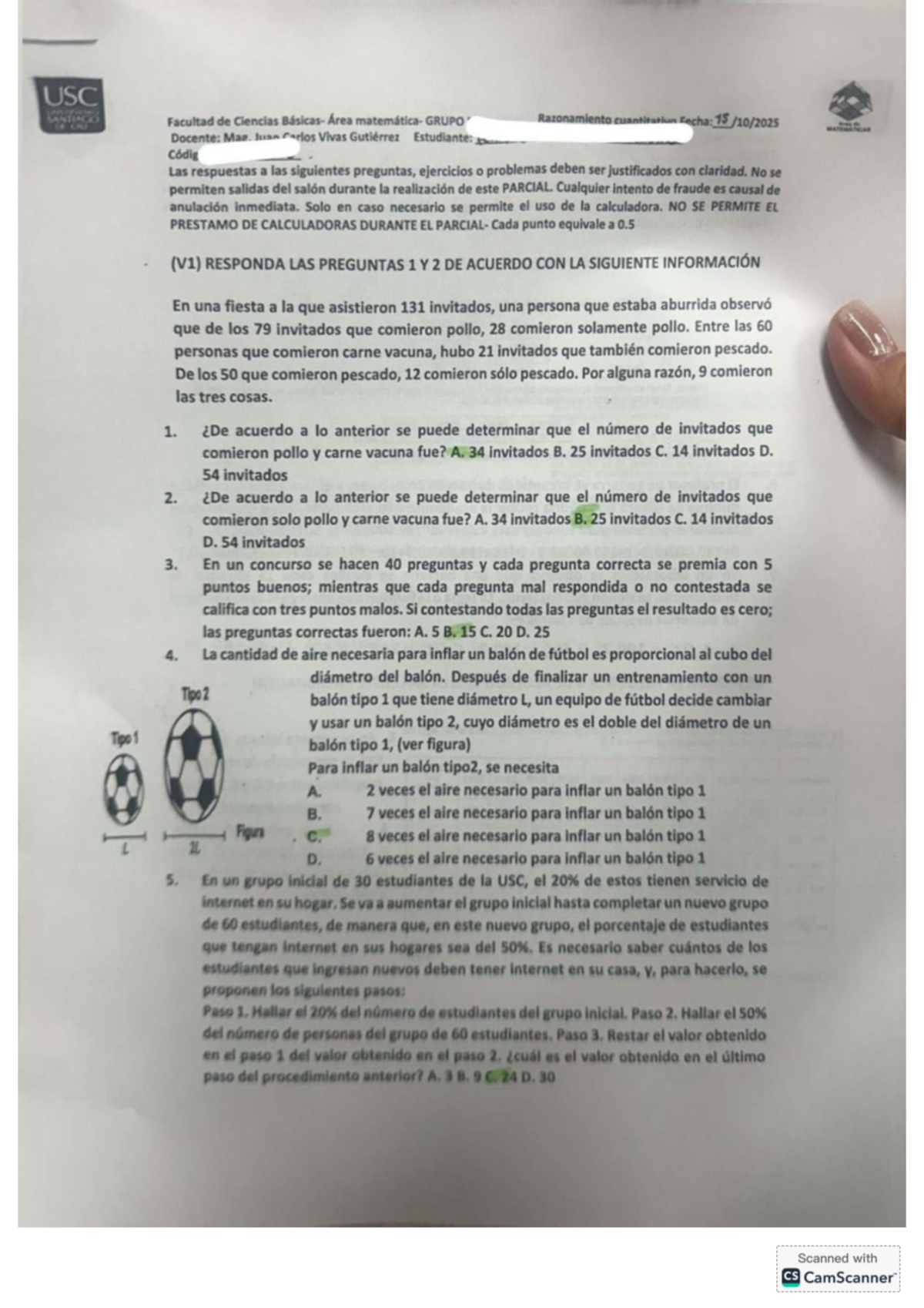 Parcial de Razonamiento Cuantitativo - USC SANTIAGO - Studocu