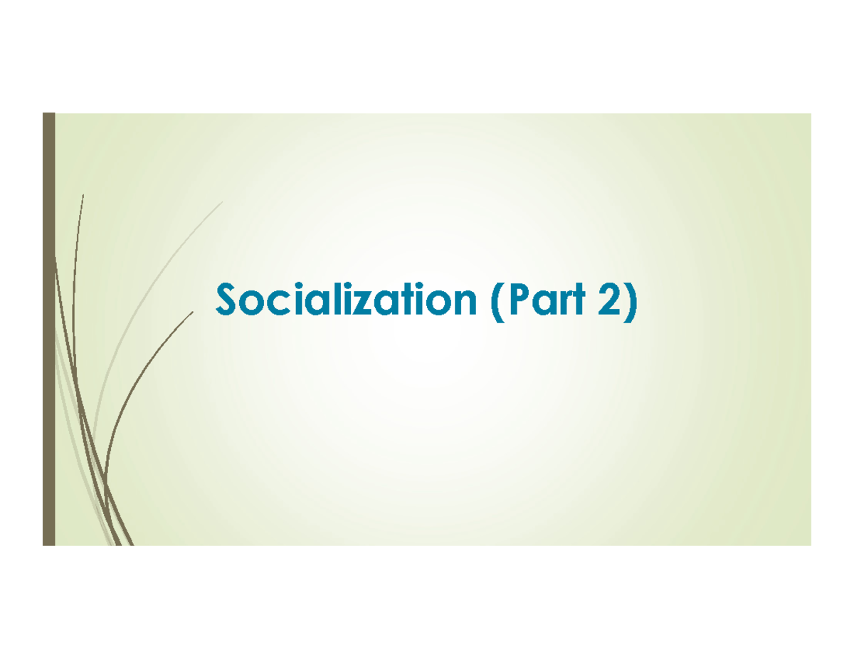 Socialization and Its Agents: Understanding Gender Roles (SOC 101 ...