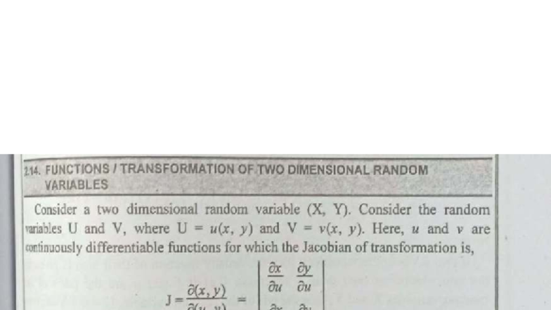 Functions of 2D Random Variables: Applied Probability and Statistics ...