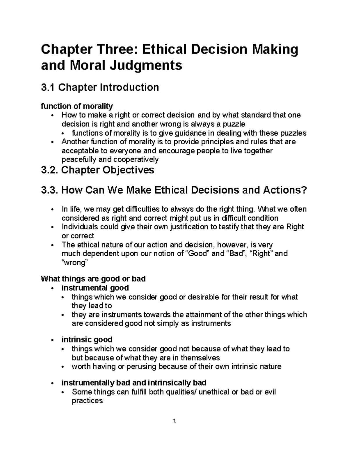 Chapter 3: Ethical Decision Making - Lecture Notes (CIV) - Studocu