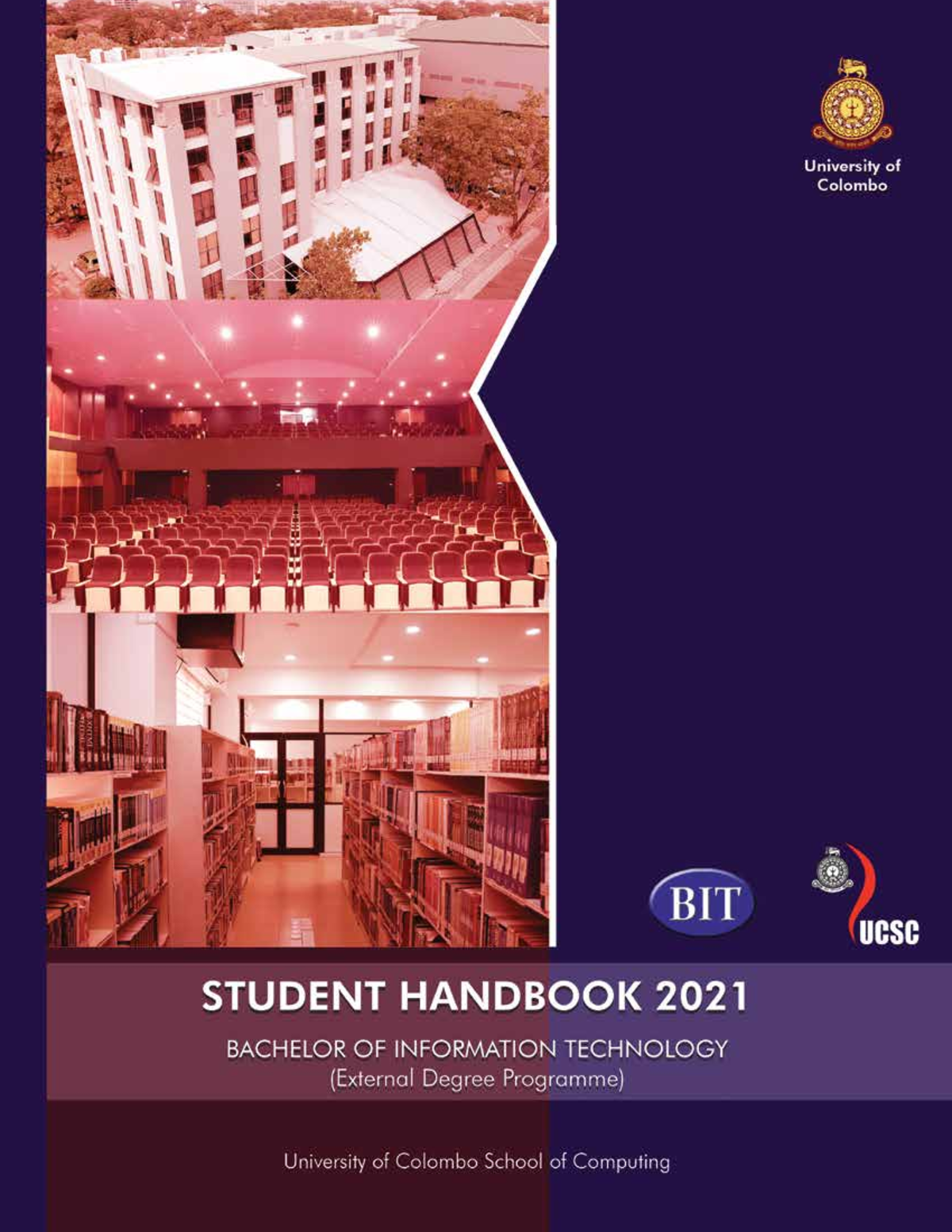 BIT Student Handbook 2021 - University of Colombo Guide - Studocu