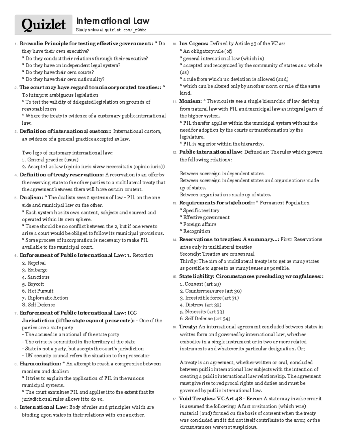 LCP4801-international law - list of terms and definitions - 1. Brownlie ...