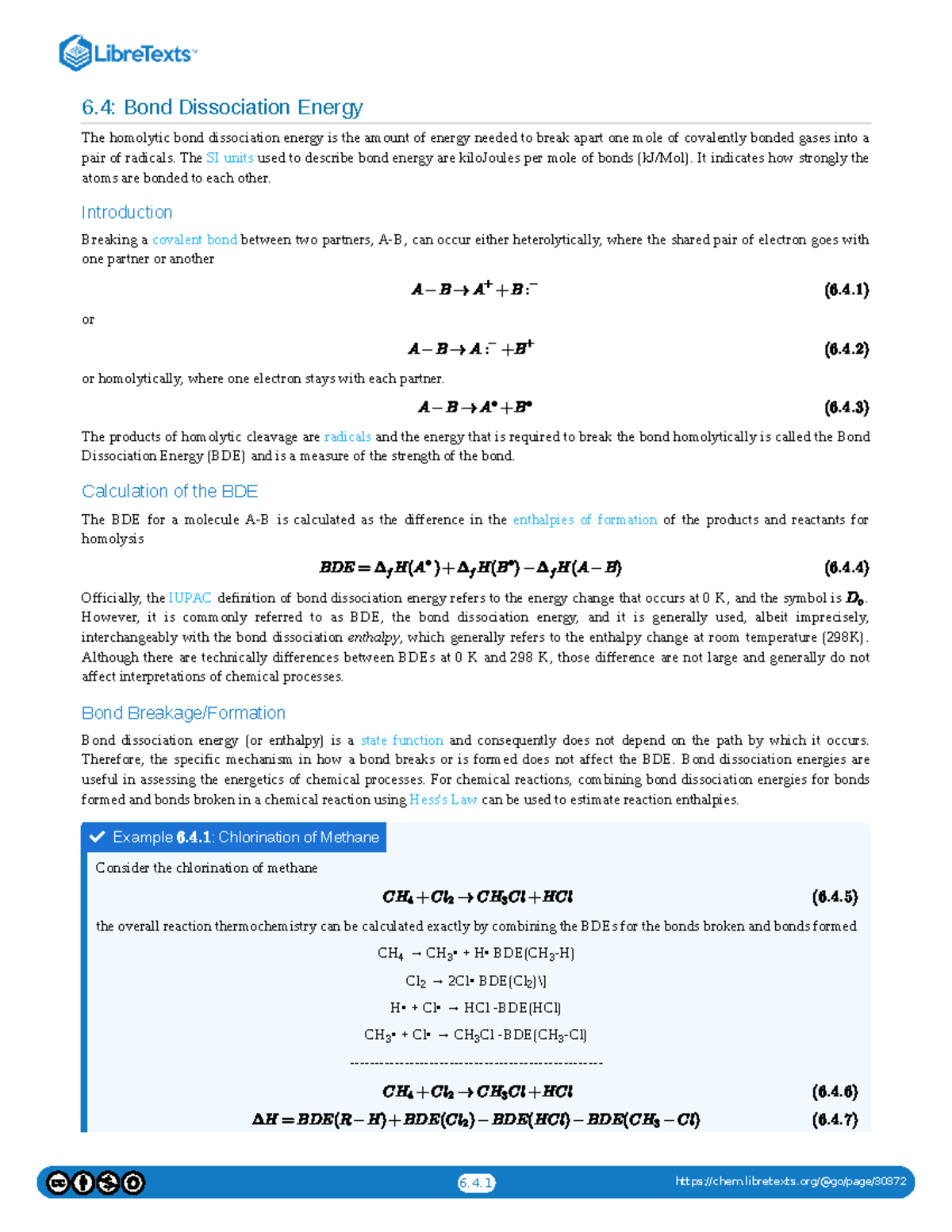 6.4: Understanding Bond Dissociation Energy in Chemistry - Studocu