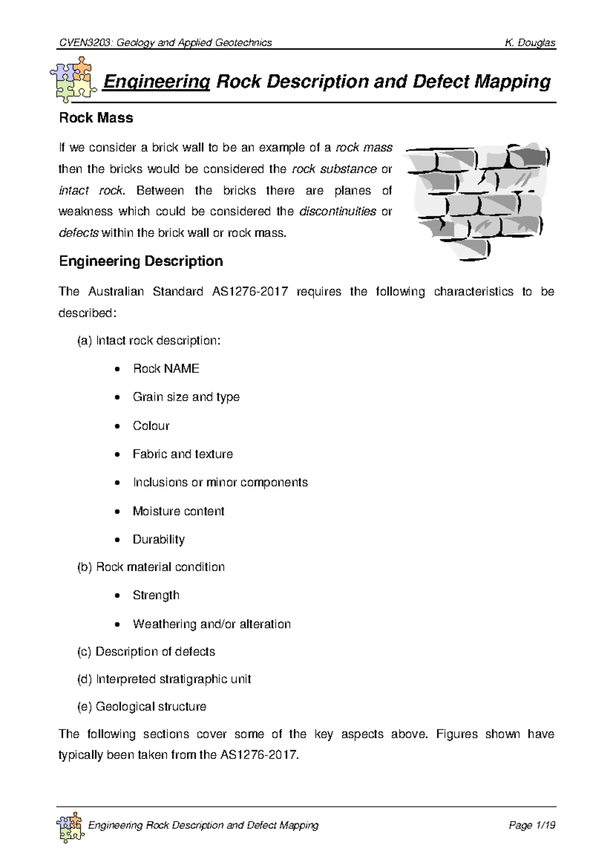 Lecture 4 - Engineering rock description and defect mapping 2023 ...
