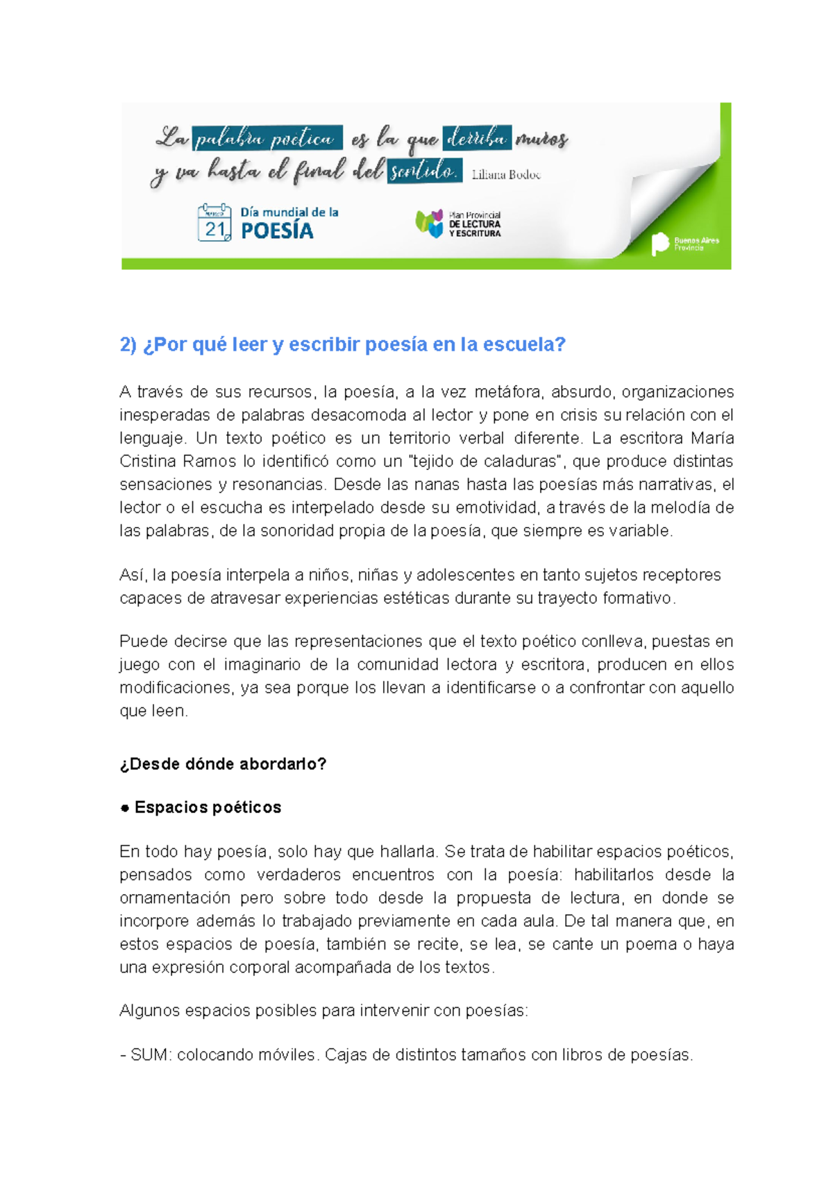 Poesía en la Escuela: Estrategias Didácticas para su Enseñanza - Studocu