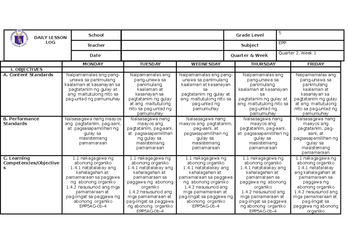 Q4. Filipino 3 Klaster DLP - DETAILED LESSON PLAN IN Filipino 3 School ...