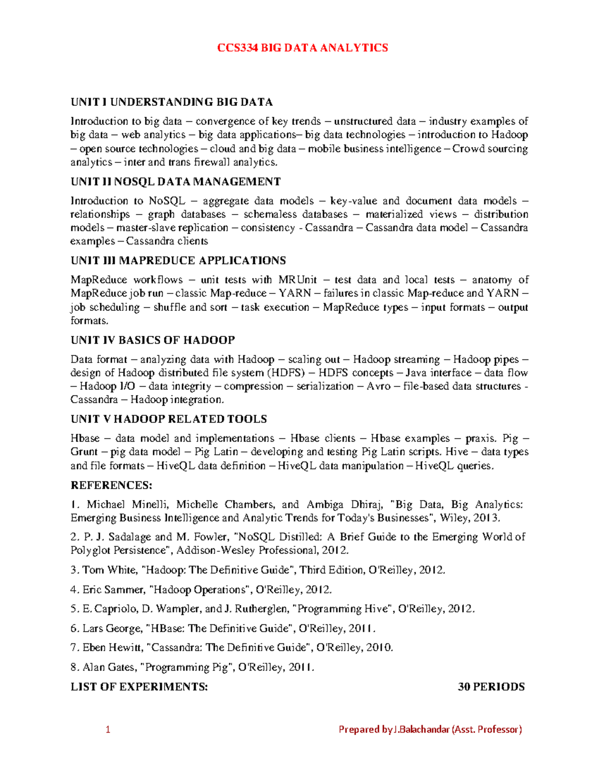 Big Data Analytics Notes Unit I Understanding Big Data Introduction