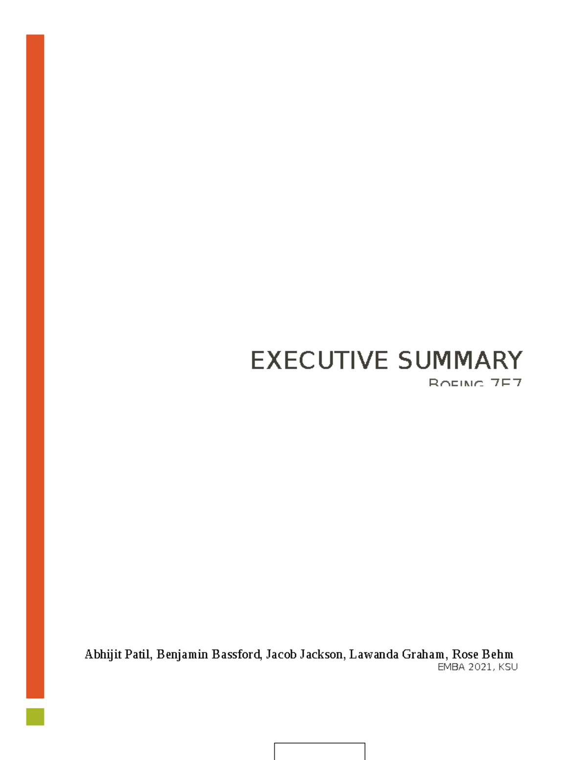 Boeing 7E7 Final Case Study Analysis and Recommendations - Studocu