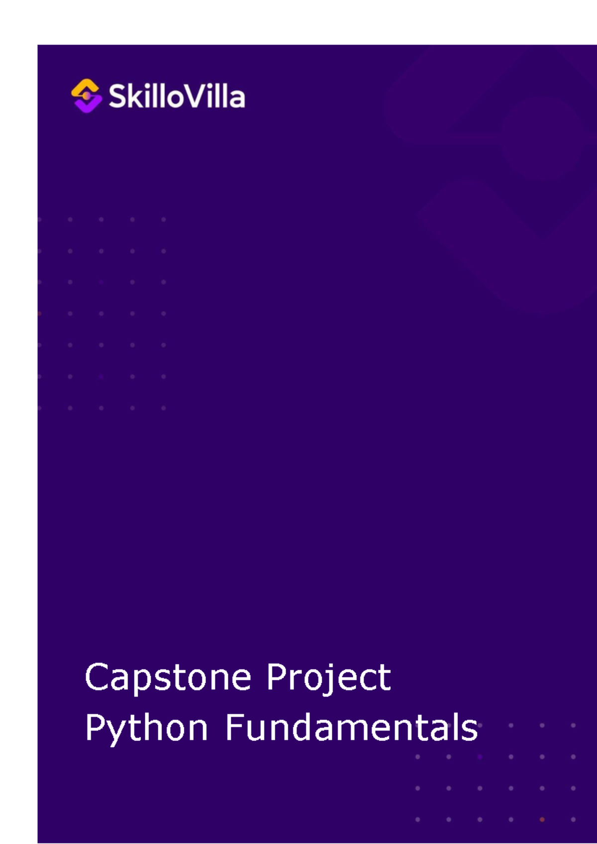 Capstone Project: Python Fundamentals Dataset Overview - Studocu