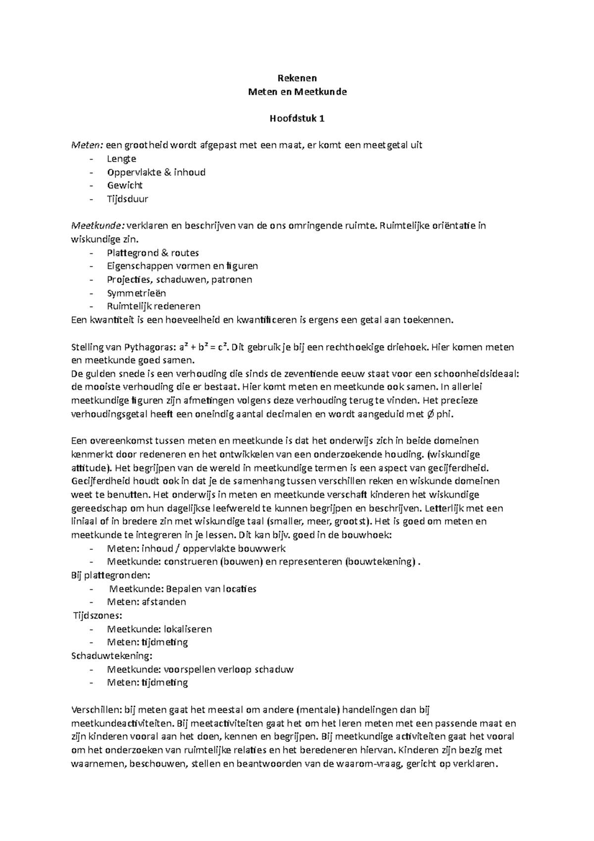 Meten en meetkunde - Ruimtelijke in wiskundige zin. Plattegrond routes ...