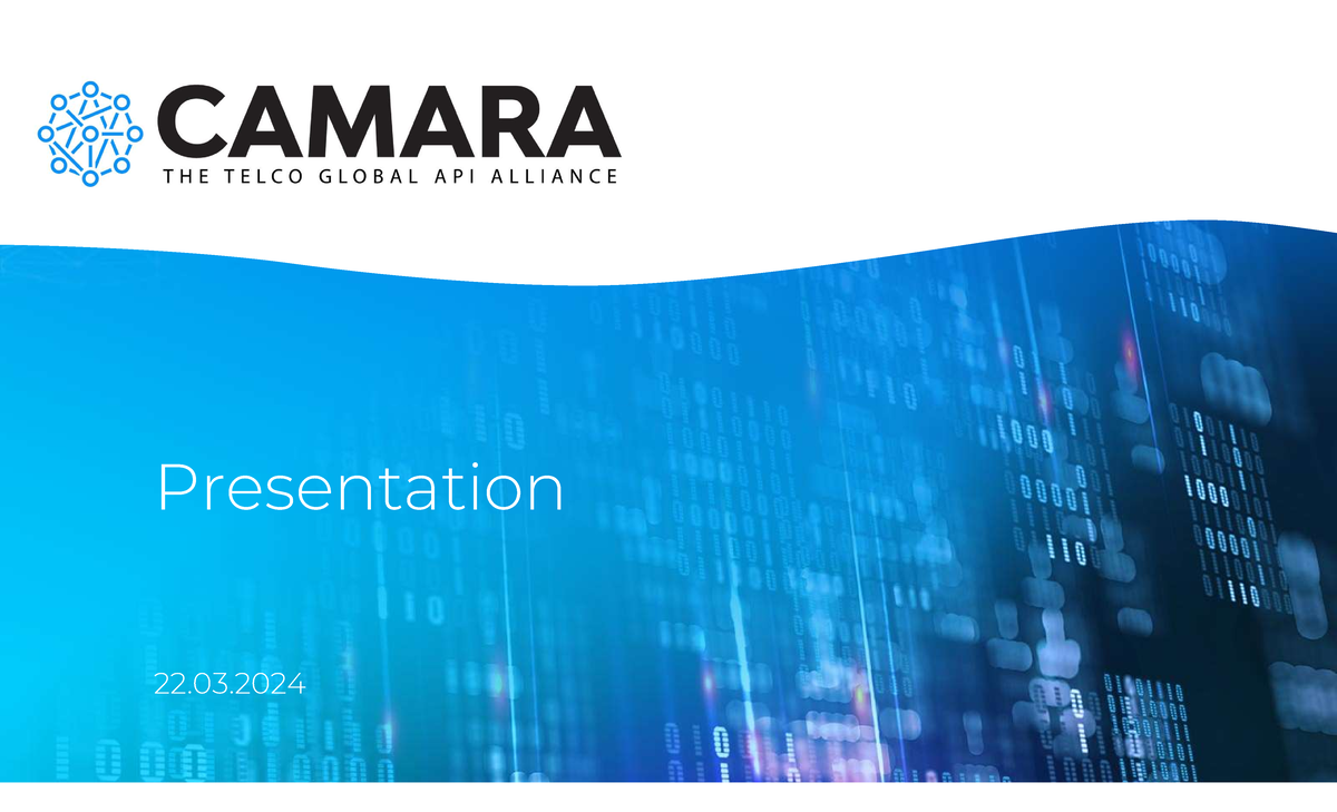 CAMARA Presentation on Telco Network APIs and Capabilities - Studocu