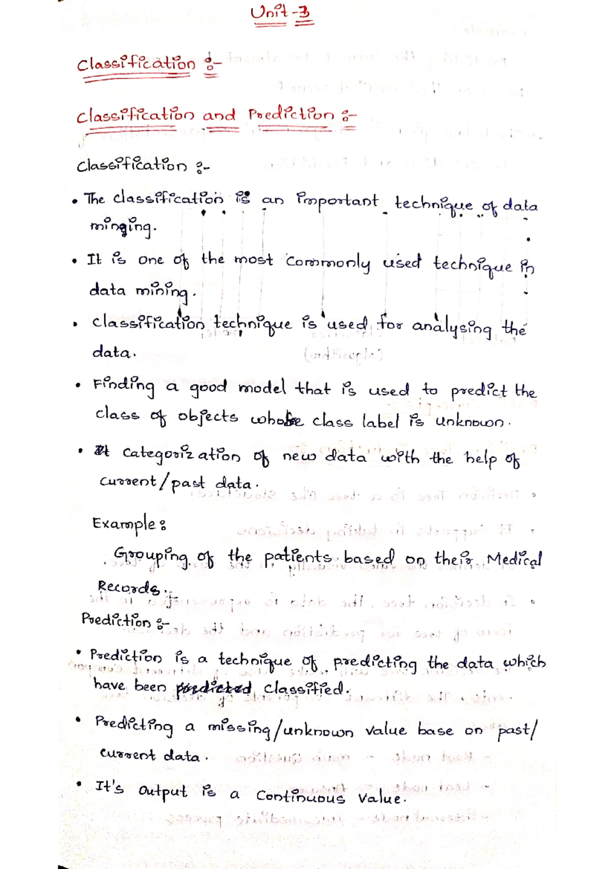 DM Unit 3 - Easy notes - Classification classification and Prediction ...