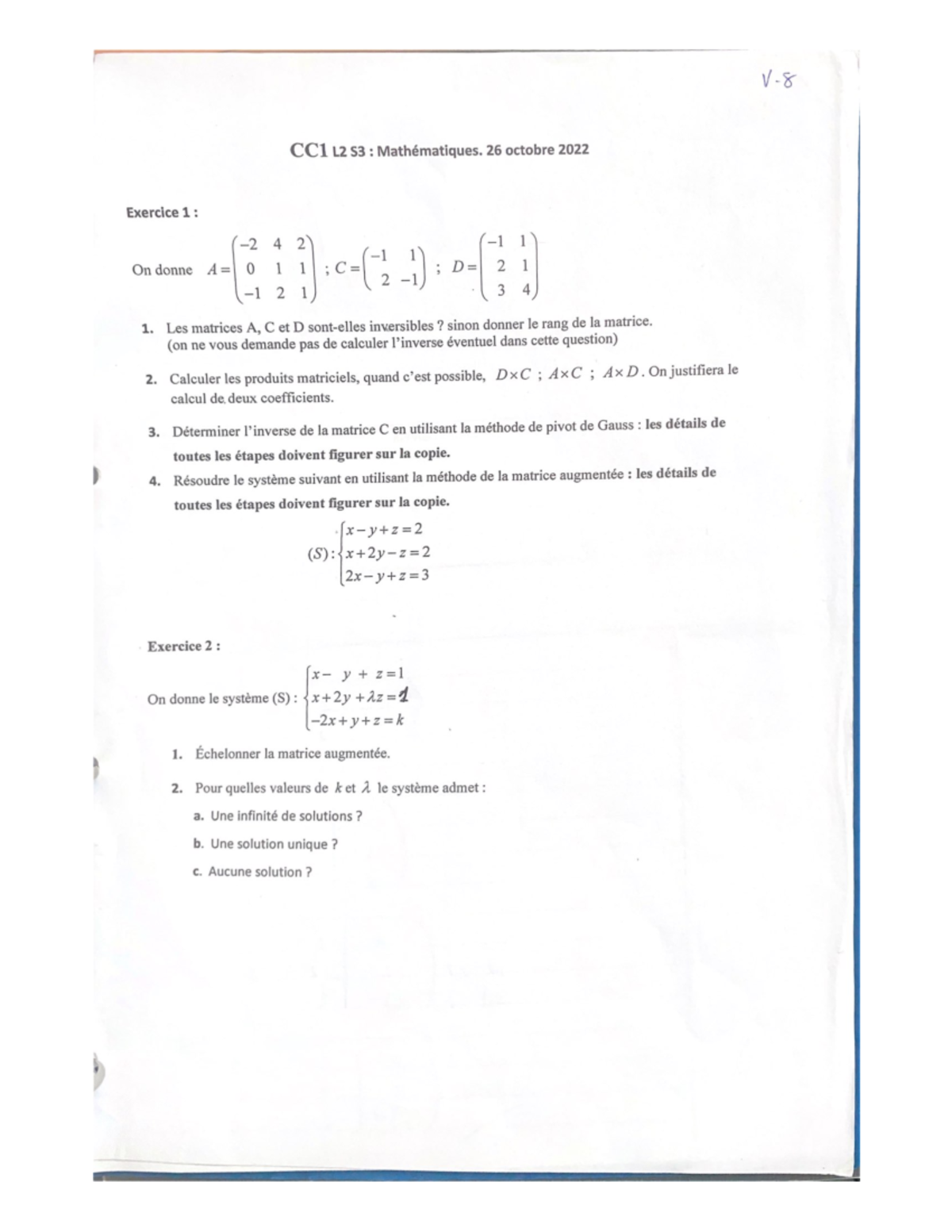 CC1 L2 S3 Mathematics Study Guide - Studocu