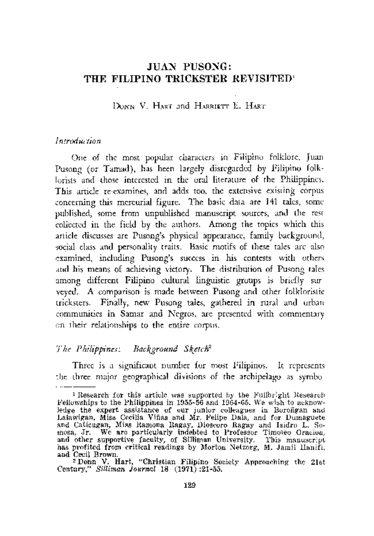 Juan Pusong: A Comprehensive Study of the Filipino Trickster - Studocu