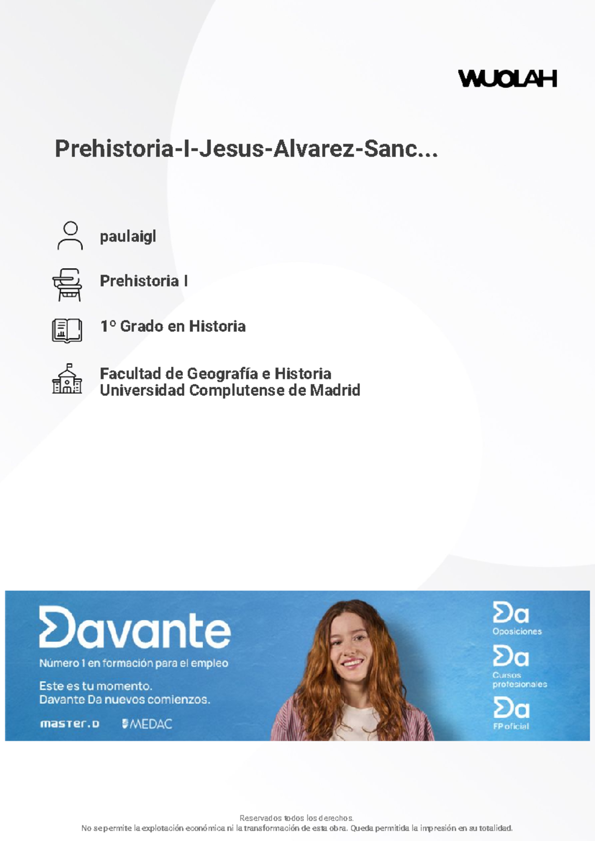 Prehistoria I: Orígenes y Desarrollo de la Humanidad - 1º Grado en ...
